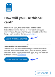 How to use a MicroSD card in an Amazon Fire Tablet
