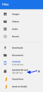 How to use a MicroSD card in an Amazon Fire Tablet